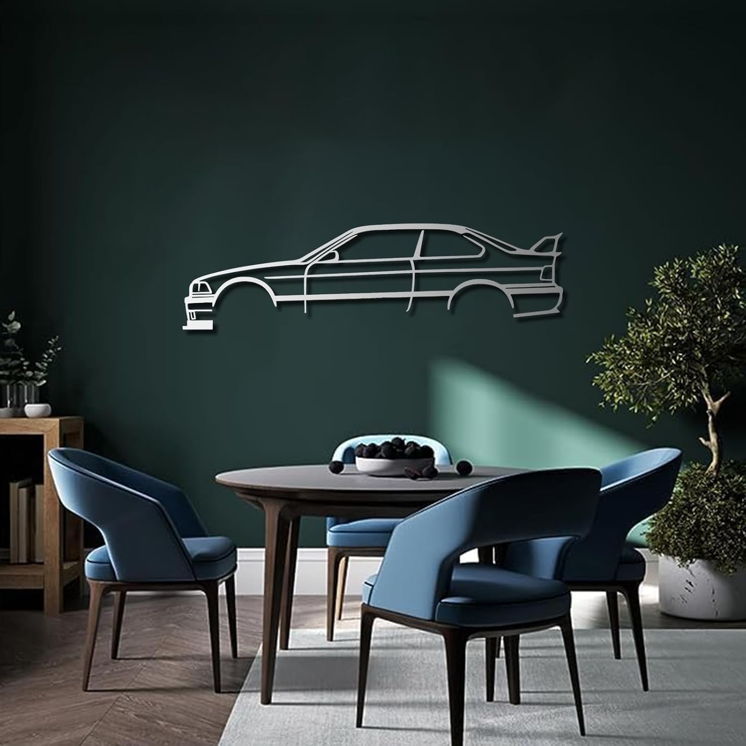 Amazon.com: ICEWQOQU Metal Car Wall Art, Car Outline Wall Decor ...