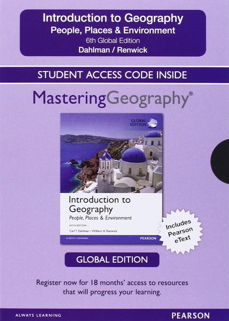 MasteringGeography -Access Card -for Introduction to Geography: People ...