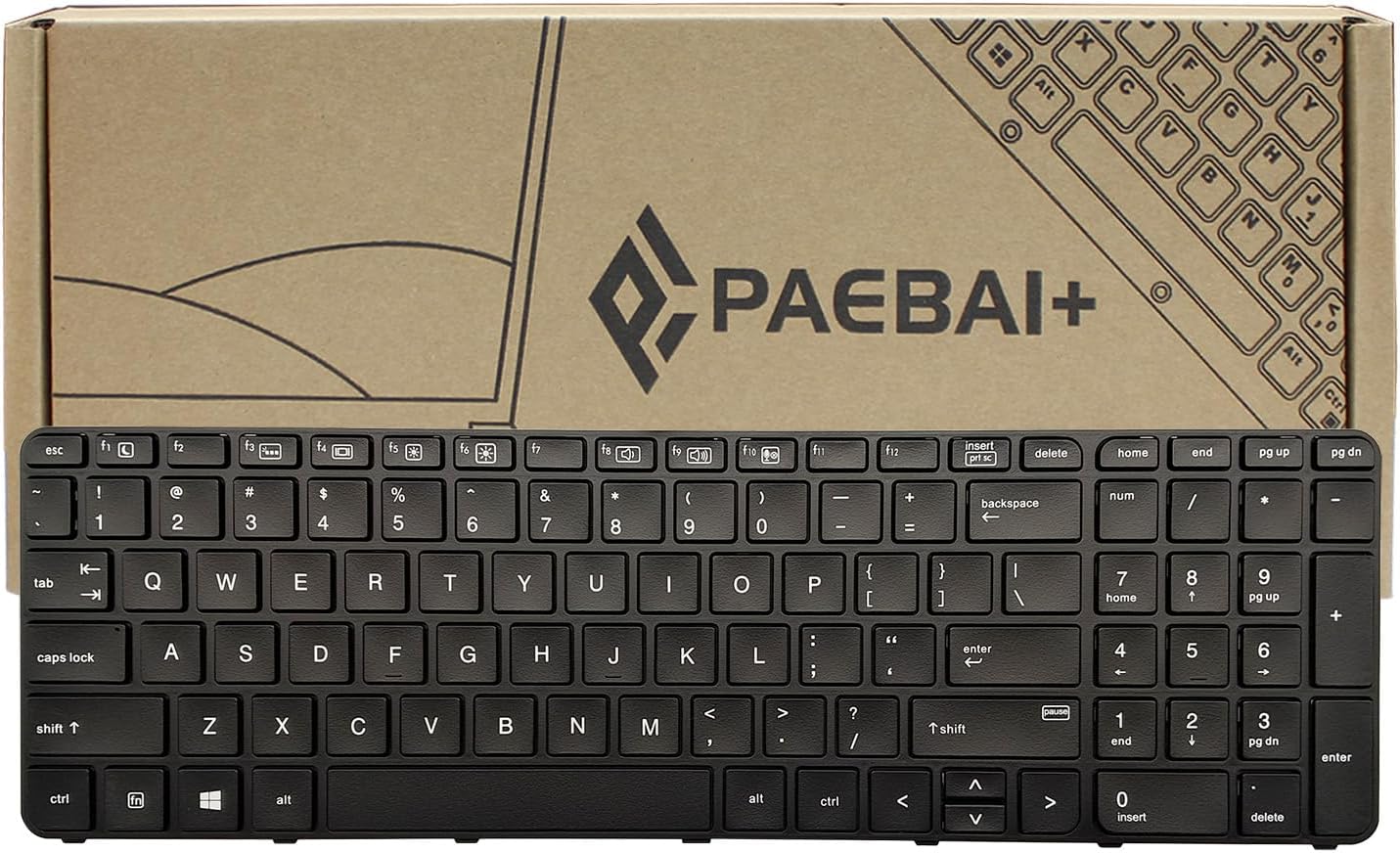 Amazon.com: PAEBAI+ Replacement Laptop Keyboard Backlit Compatible with ...