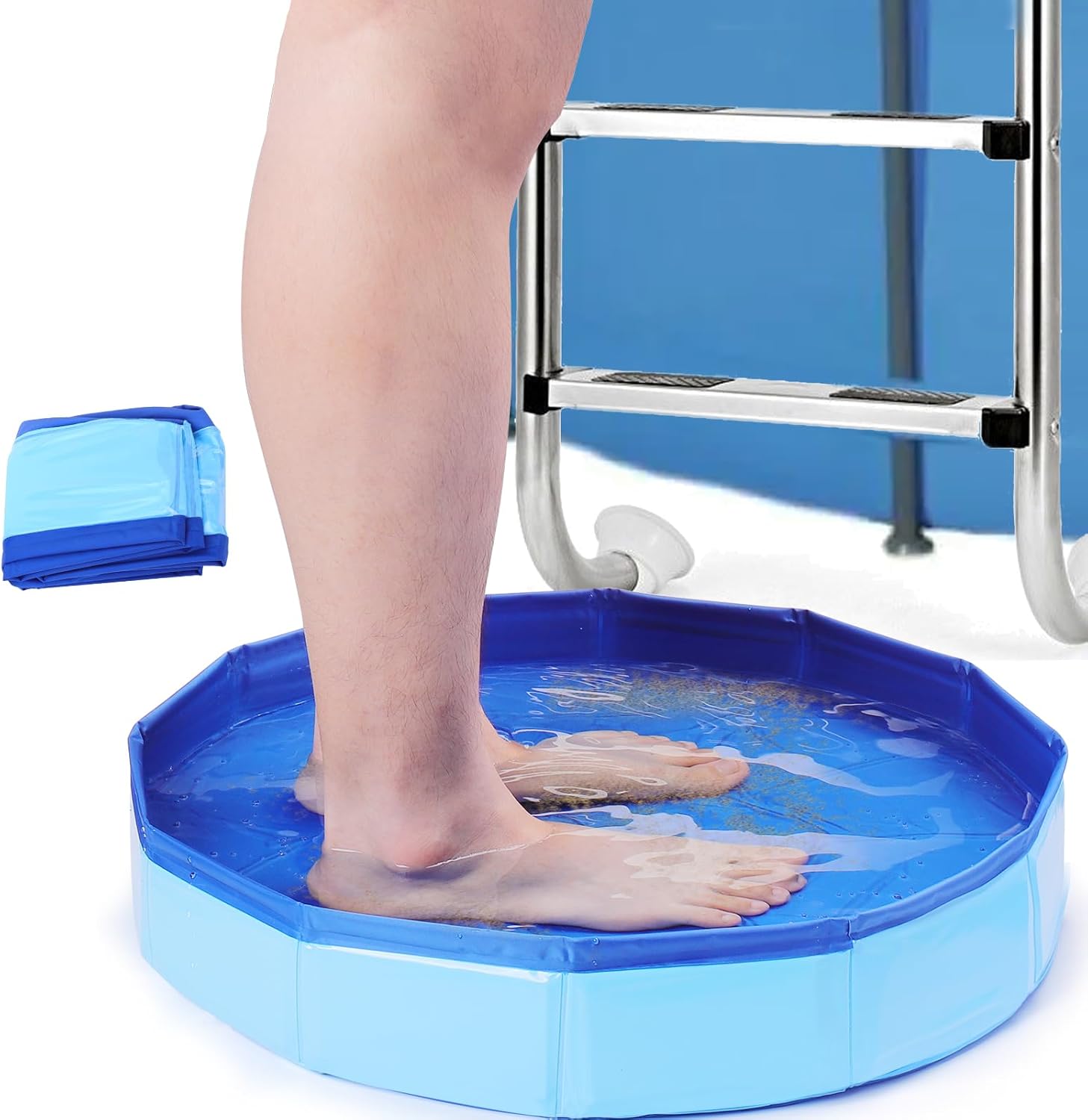 Amazon.com: Mity rain Pool Foot Bath - Inflatable-Free and Foldable ...