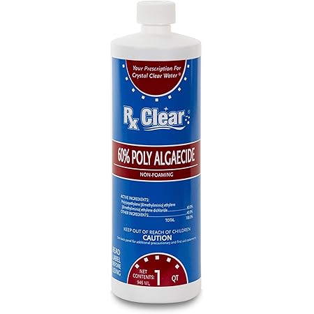 Amazon.com : Rx Clear Algaecide 60 Plus | Non-Foaming Formula for Above ...