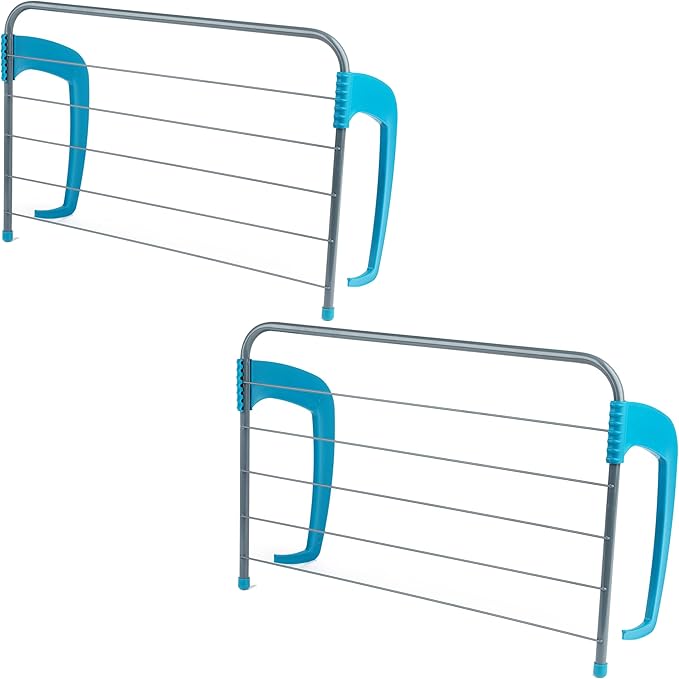 Beldray COMBO-8613A 6-Bar Radiator Airer – Set of 2 Drying Racks, 3M ...