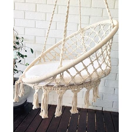azul bereber hängend Sessel, Stuhl, Crochet Hanging Chair, Macrame Art ...