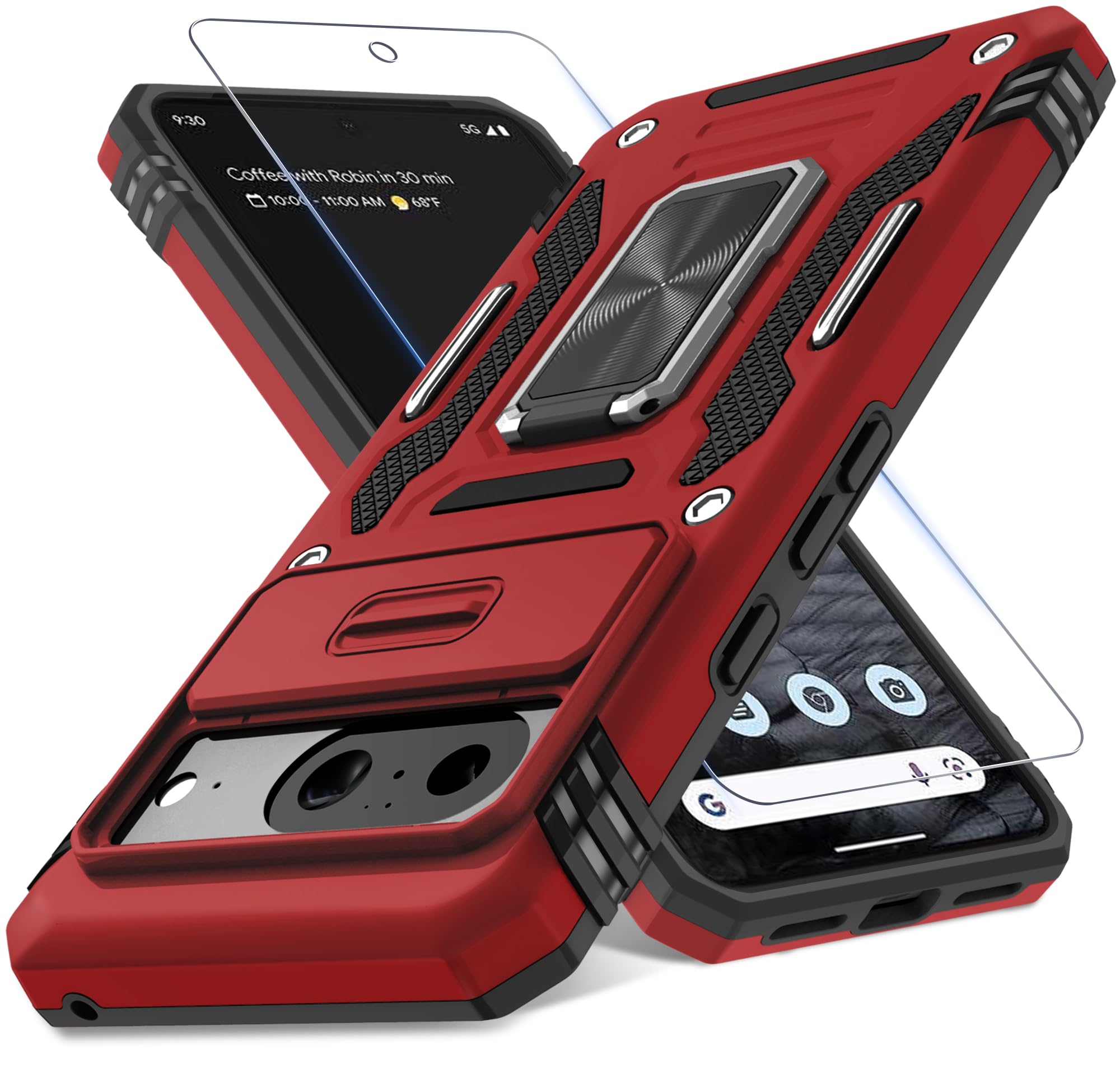 Amazon.com: DEERLAMN Case for Google Pixel 8a with Slide Camera Cover ...