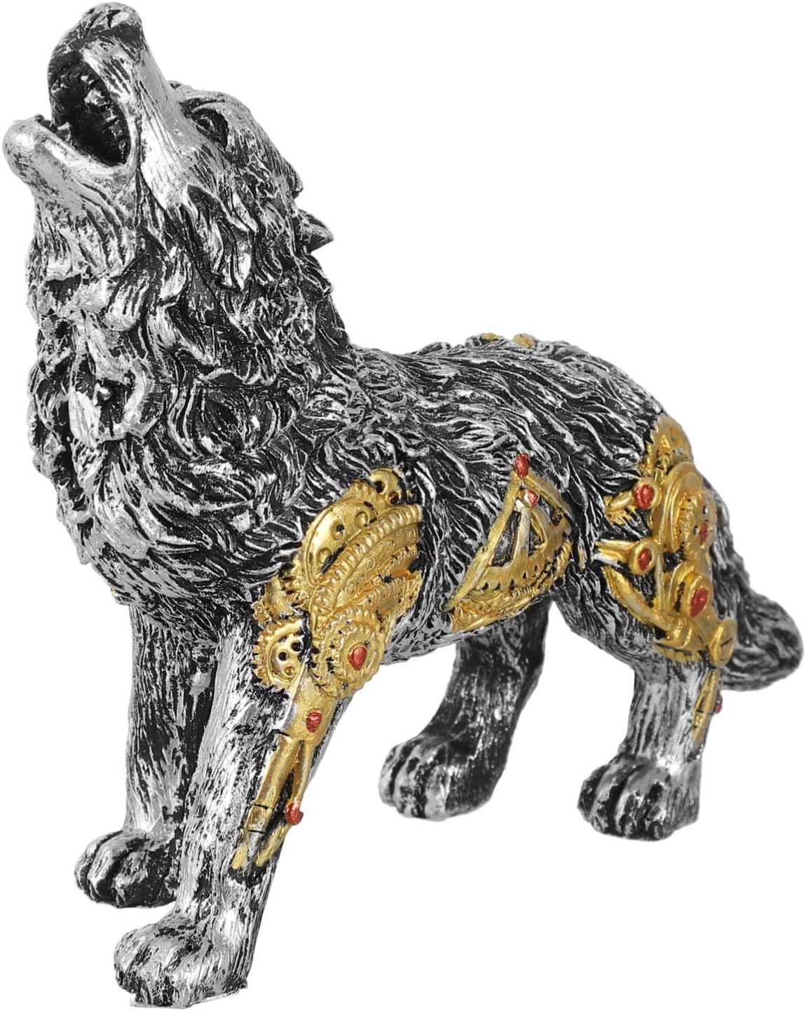 Amazon.com: OEIPSMK Steampunk Ornaments Desktop Decoration Wolf Head ...