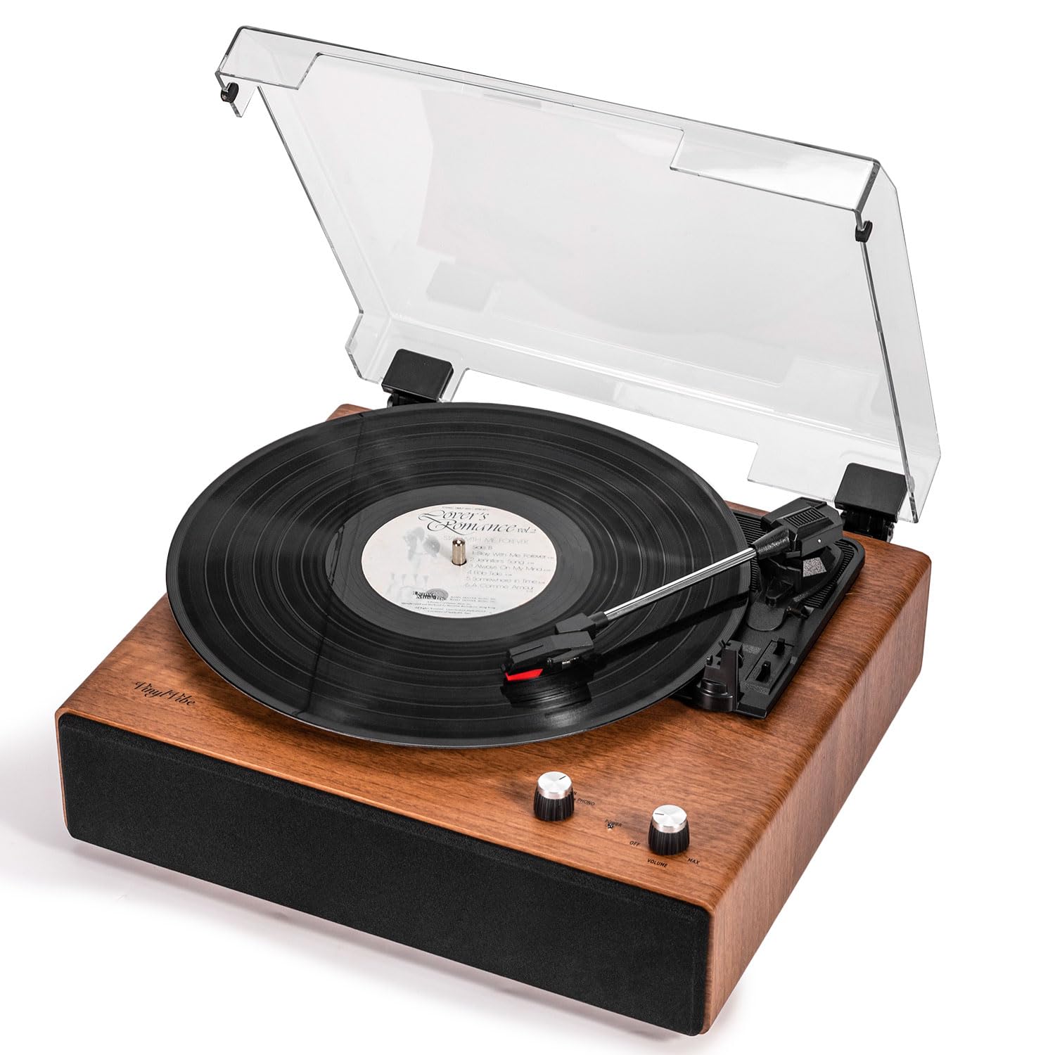 Amazon.com: Vinyl Record Player with Built-in Speakers, VinylVibe ...