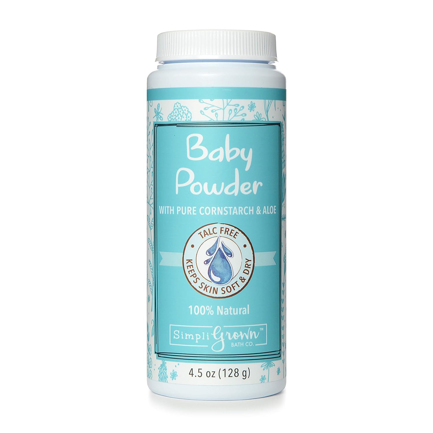 Amazon.com: SimpliGrown Bath Co. Pure Cornstarch Talc-Free Baby Powder ...