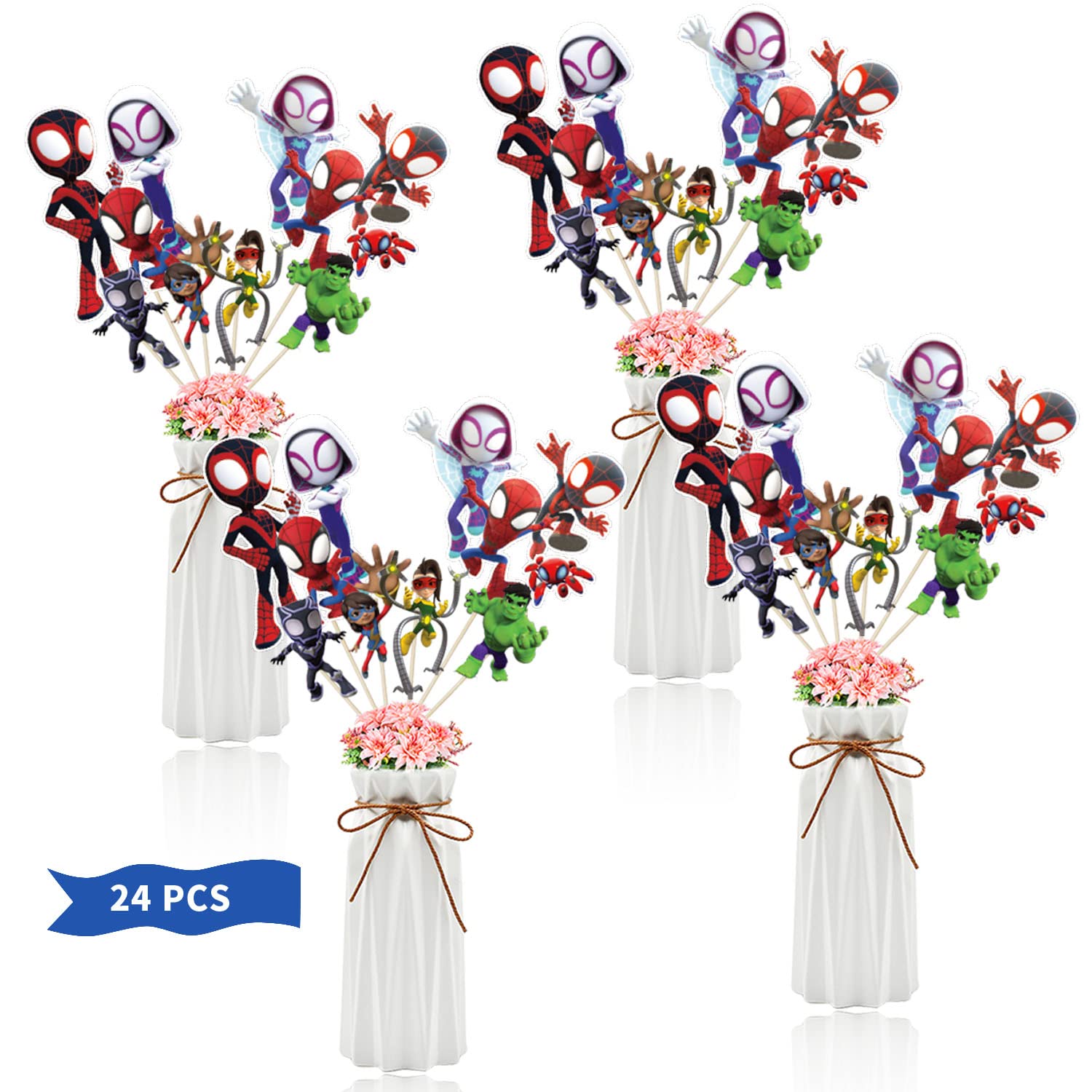 Buy Spidey and His Amazing Friends Party Supplies, 24PCS Centerpieces ...