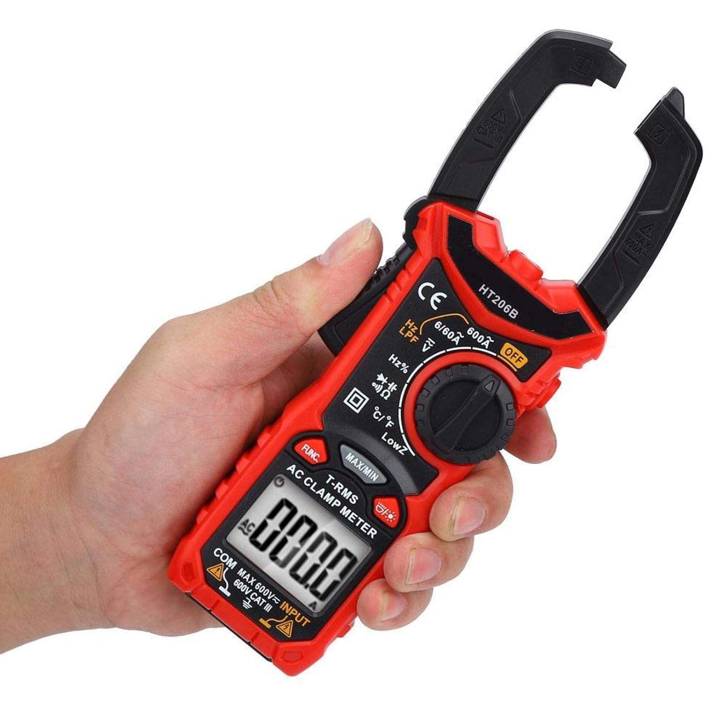 Current Voltage Meter, AC/DC Digital Clamp Meter, High Sensitivity ...