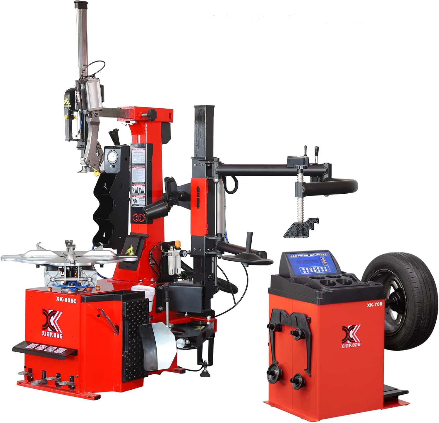 Amazon.com: XK-806C-70D Tire Changer Machine Combo Wheel Balancer Rim ...