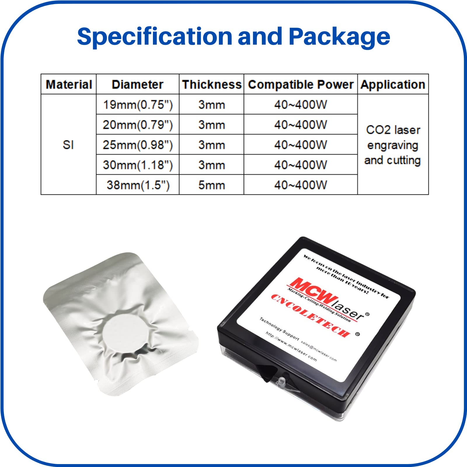 Snapklik.com : MCWlaser Si Reflective Lens Gold-Plated Silicon Mirrors