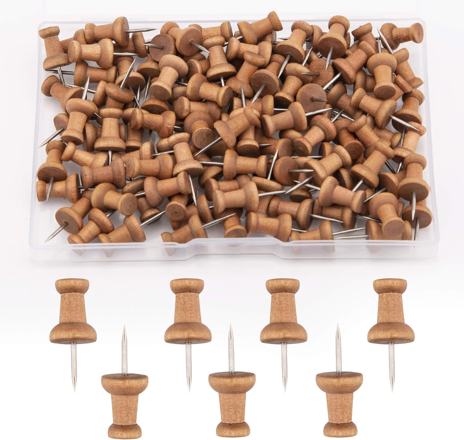 H&S 100 Holz Pinnadeln – Pins für Pinnwand - Plastikfreie ...