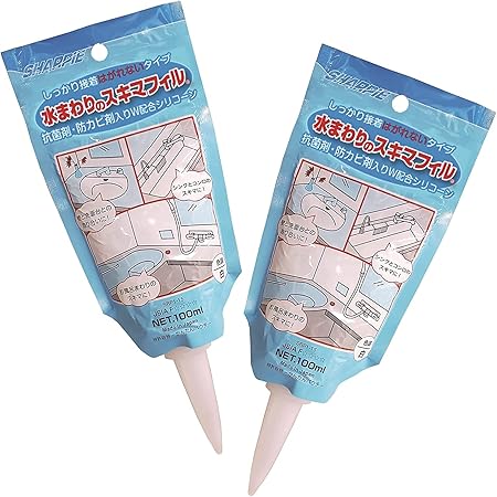 Amazon.co.jp: Eclea 水まわりのスキマフィル × 水まわりのスキマフィル （2本組）シャープ化学工業 スキマ すき間 すきま 隙間 亀裂 補修 修理 修繕 水周り 水まわり ...