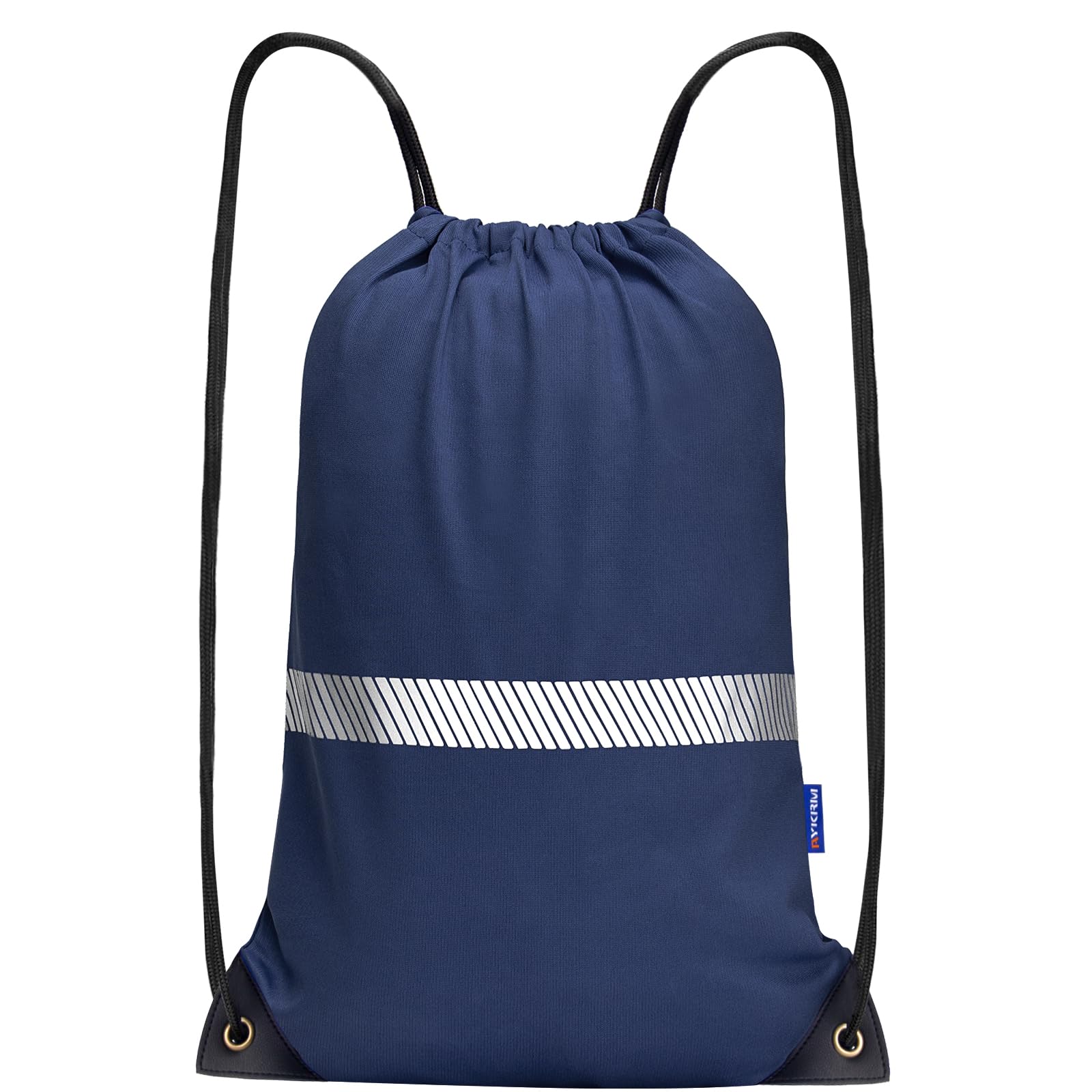 Amazon.com | AYKRM Navy Drawstring Backpack Bag work Sackpack ...