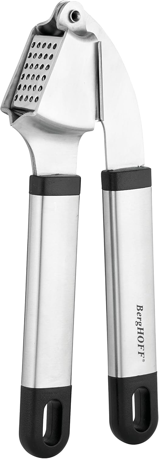 Amazon.com: BergHOFF Essentials Stainless Steel Garlic Press 7.5" Large ...