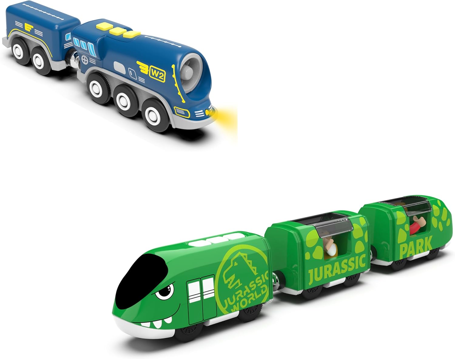 Amazon.com: Train Set Motorized Train for Wooden Tracks, Battery ...