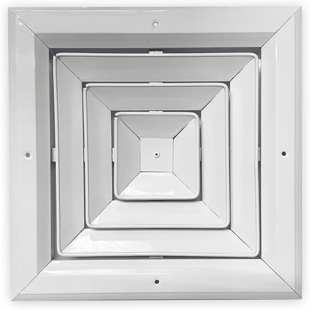 Maier Internacional - Decorative White Air Vent - 12x12 Modern AC Vent Cover - Standard Linear ...