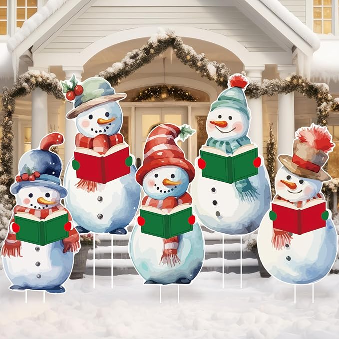 Amazon.com: Blosssound 5 Pcs 3ft Large Christmas Carolers Yard Signs ...