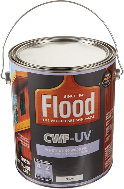 1 gal Flood FLD520 Cedar CWF-UV Exterior Clear Wood Finish - Household ...