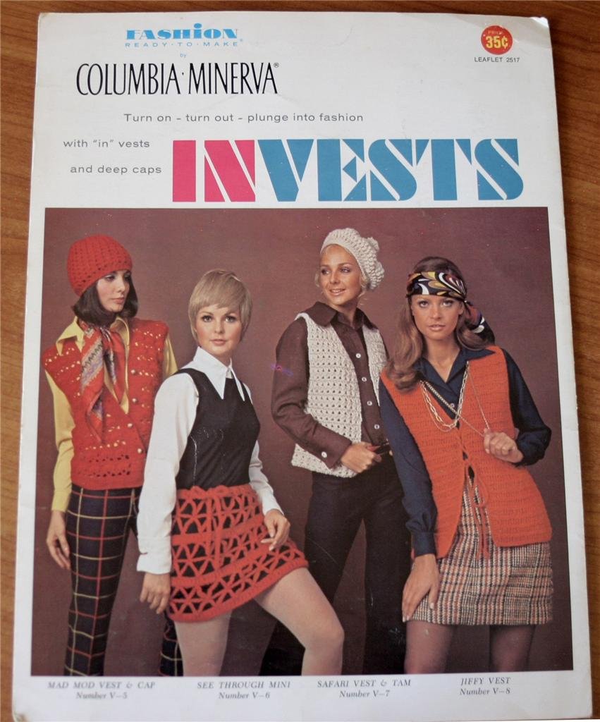 Columbia Minerva Invests with "in" Vests and deep caps Knitting Leaflet ...
