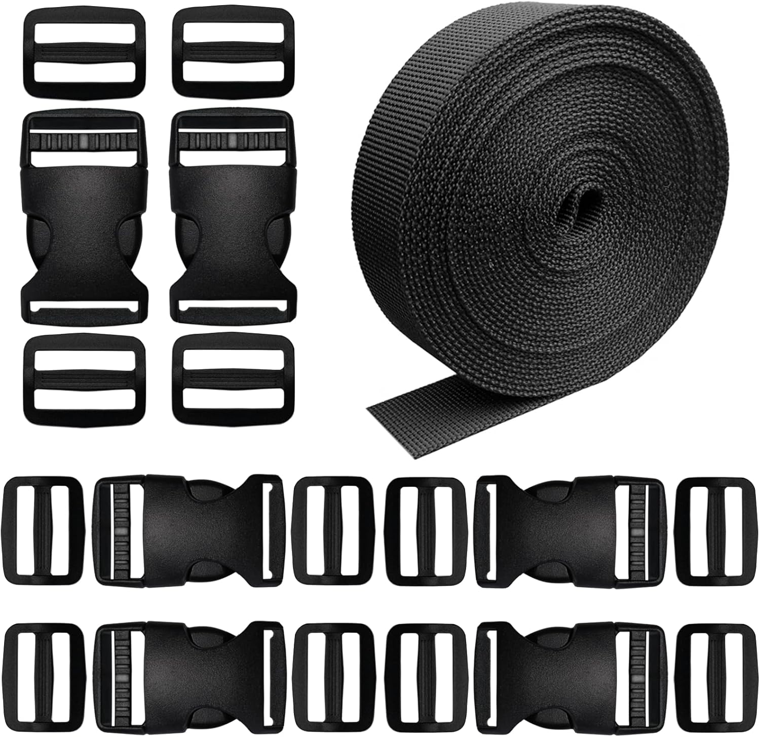 Amazon.com: Buckles Straps 1 Inch, Nylon Webbing Straps 6 Yards + 6 PCS ...