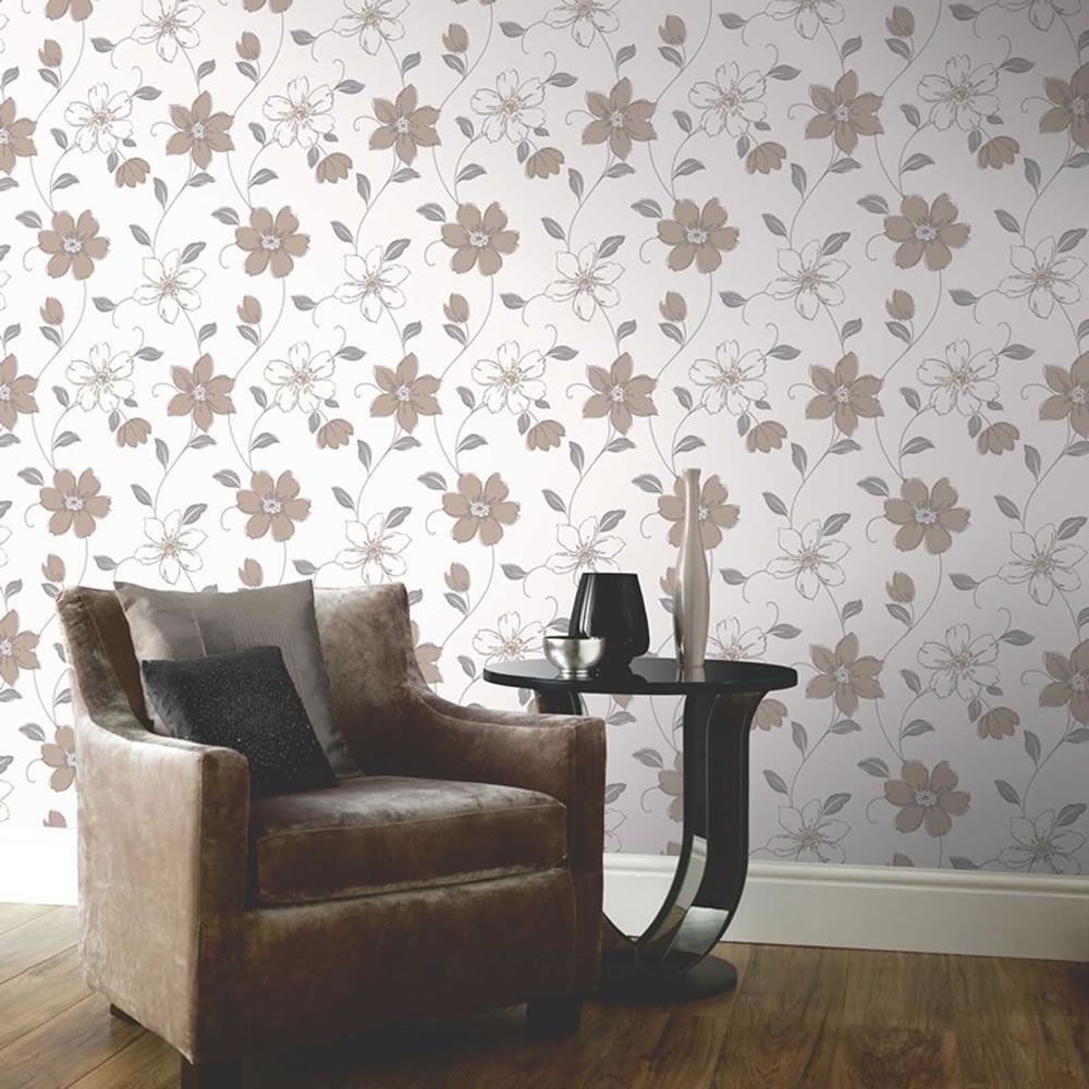 Arthouse Opera Wallpaper ARTHOUSE RETREAT NATURAL FLORAL LOGS CANDELS