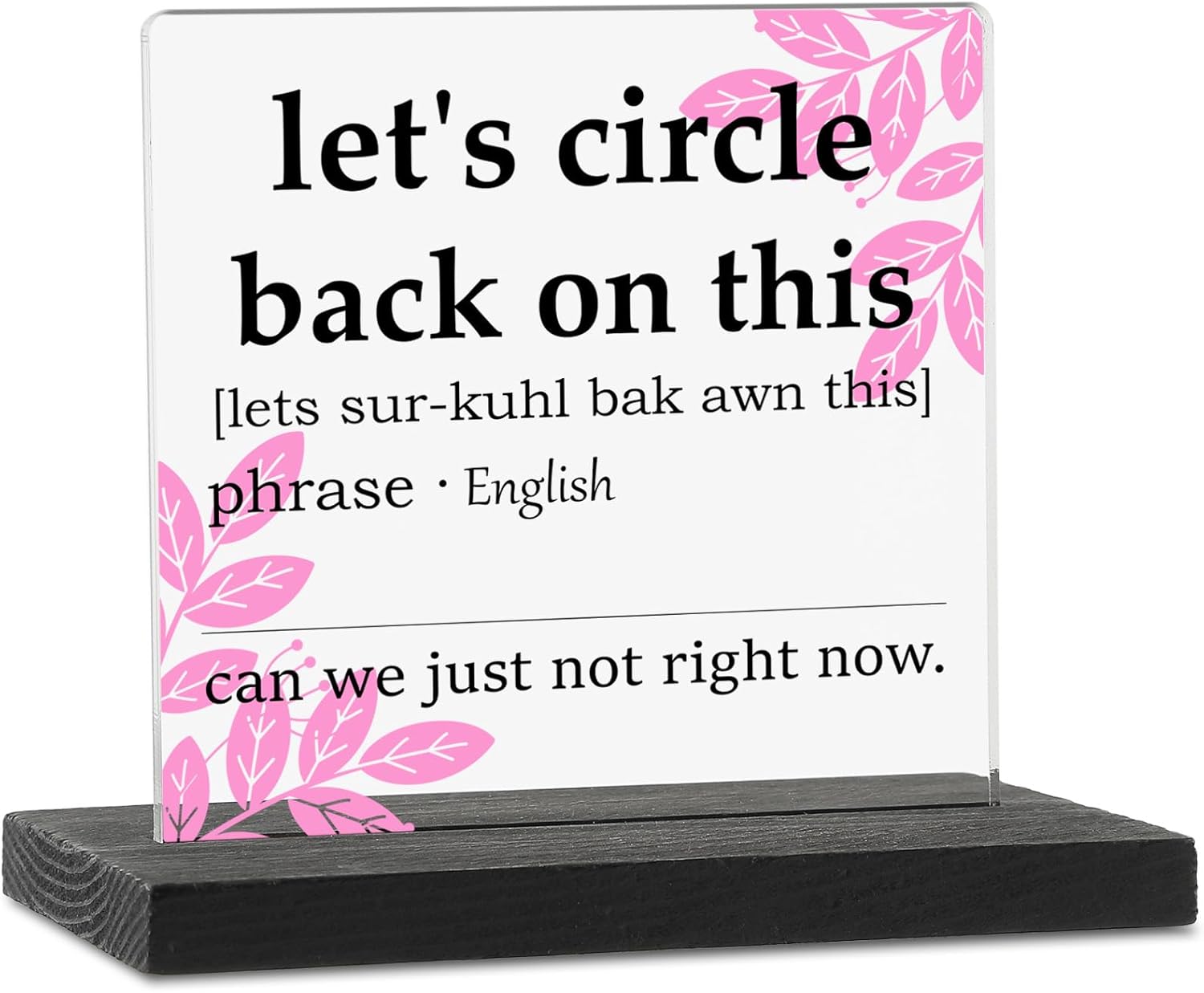 Amazon.com: Funny Office Desk Decor Sign, Humorous Cubicle Decor Clear ...