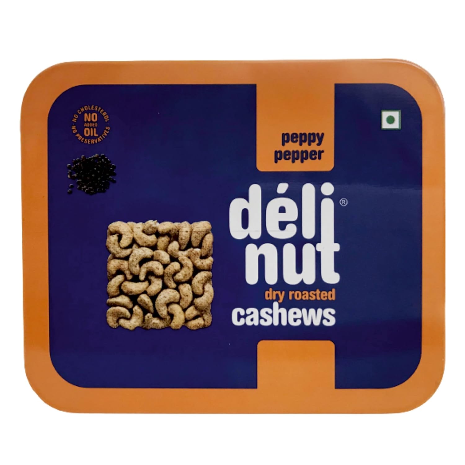 Delinut Peppy Pepper Dry Roasted Cashews/Kaju 50g | Bold & Crunchy ...