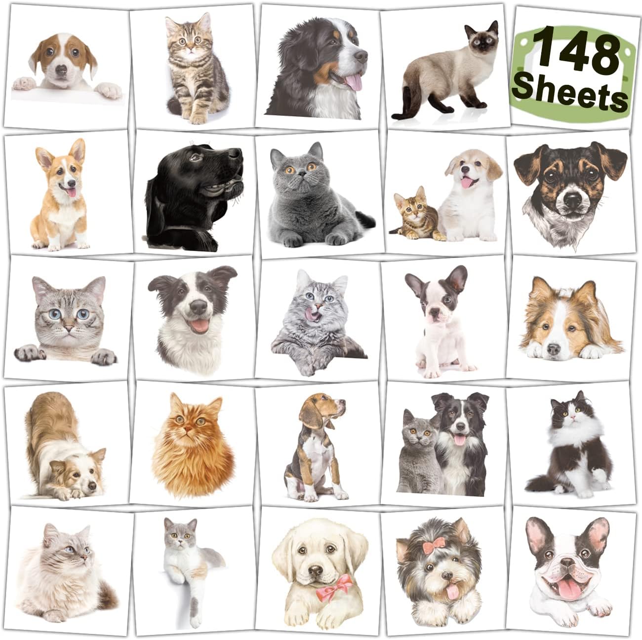 Amazon.com : Ooopsiun 30 Pieces Animals Temporary Tattoos for Kids ...
