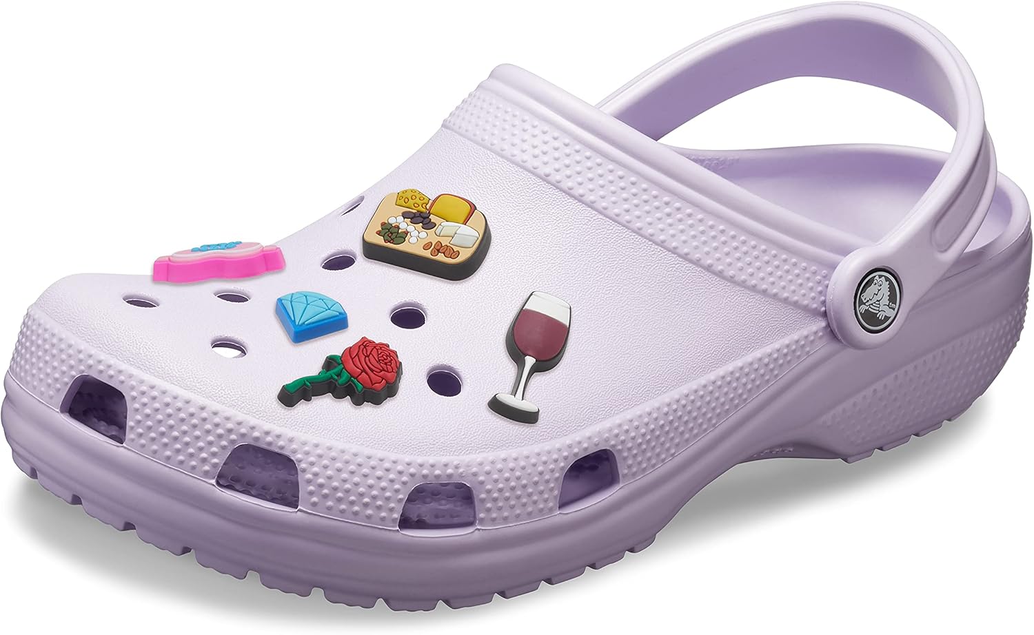Crocs Unisex-Adult Classic Clog w/Jibbitz Charms 5-Packs for Her ...