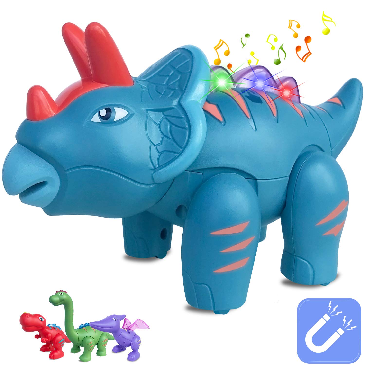 Dinosaur Toys Magnetic Building Blocks For Kids Boys Girls Touch ...