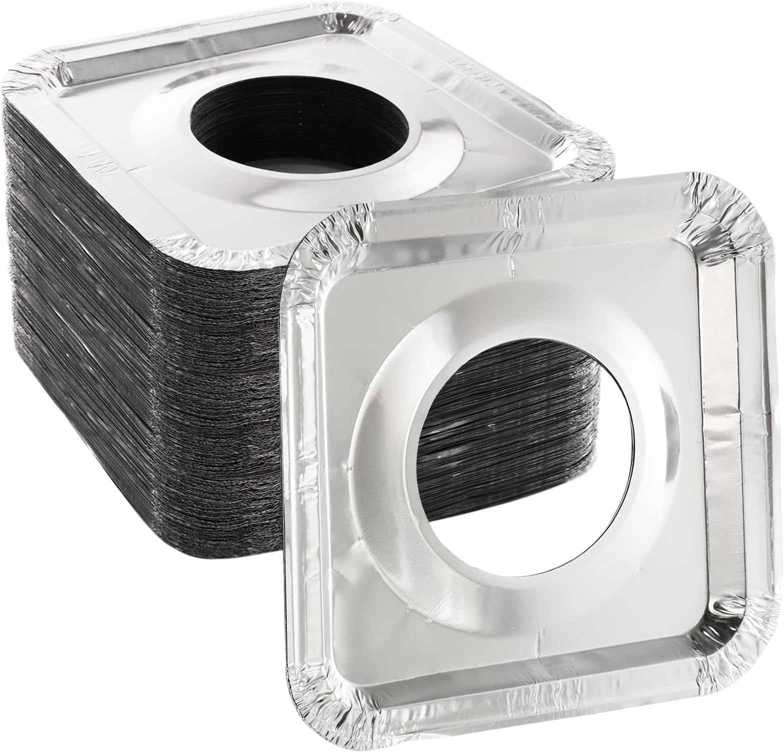 Amazon.com: Disposable Gas Burner Liners (50 Pack) Aluminum Foil Square ...