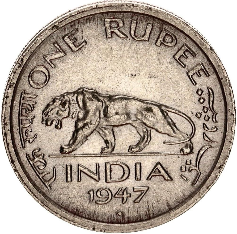 1947 One Rupee (Ek Rupya) George VI First Coin of Republic India Collecting Old Coin for ...