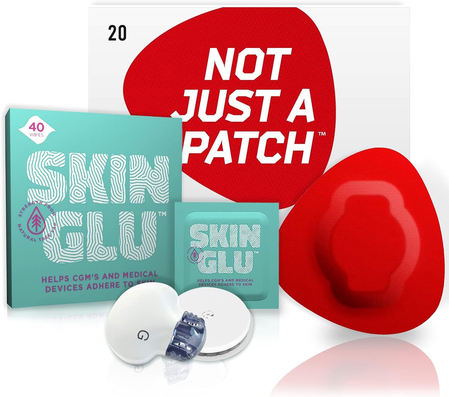 Amazon.com: NOT JUST A PATCH & Skin Glu Combo Pack, Adhesive Patches ...