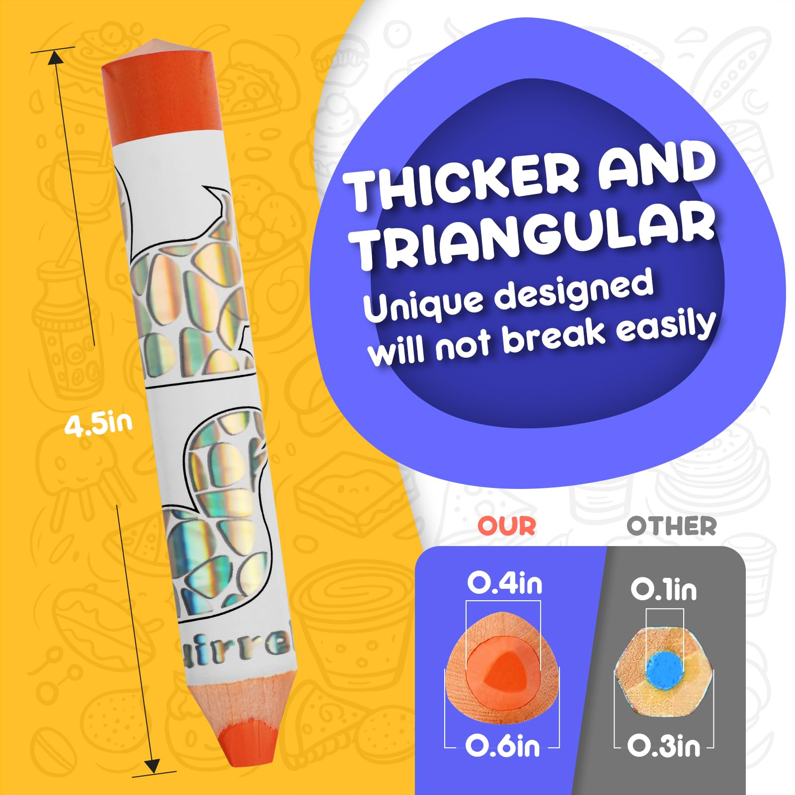 Snapklik.com : ThEast 8 Jumbo Colored Pencils For Kids, 3 In 1 Chunky ...
