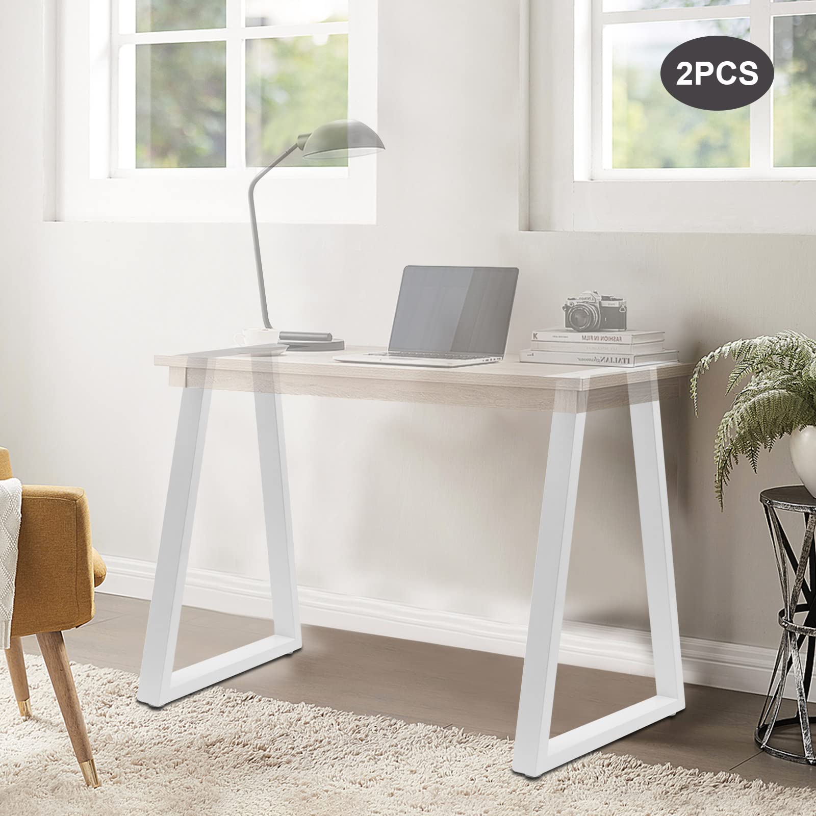 Iron Coffee Table Bench Desk Legs 28" Metal Table Legs Set of 2 ...