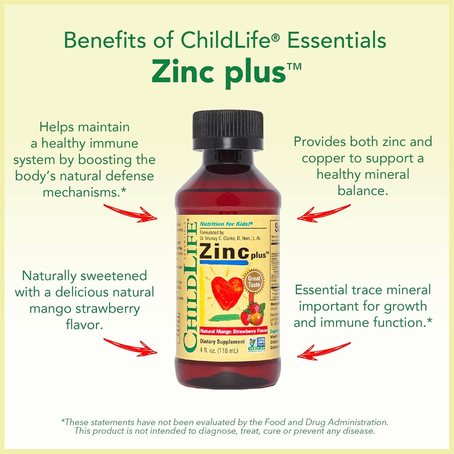 CHILDLIFE ESSENTIALS Liquid Zinc Plus – Zinco para Crianças ...