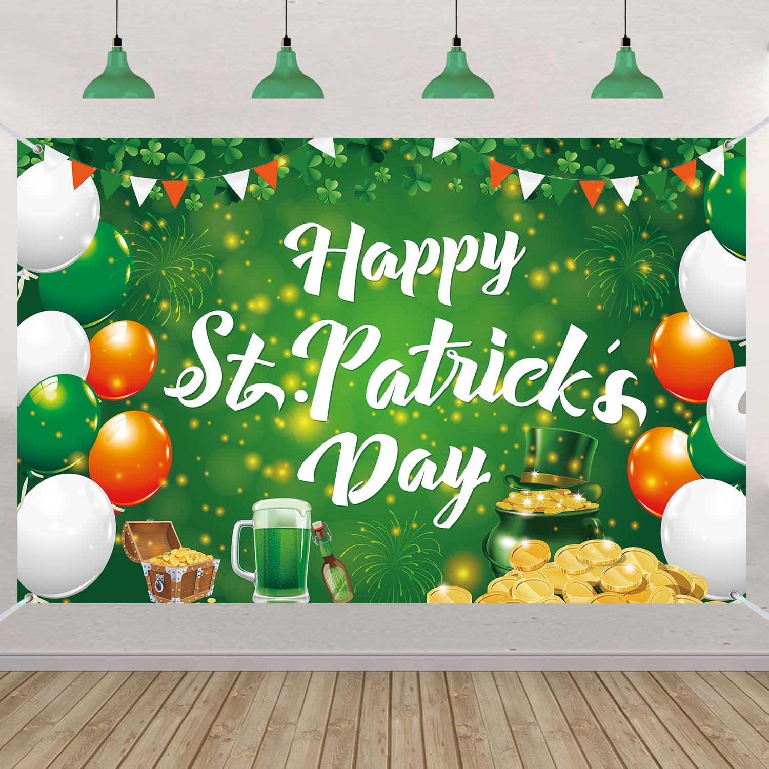 Amazon.com : Ansoufien St. Patrick's Day Banner, 72x44 Inch, Oxford ...