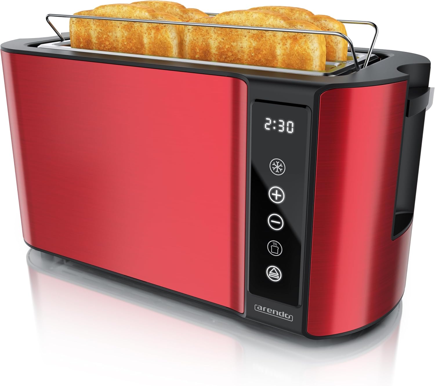Arendo 4-Slice Long-Slot Toaster 1500 W, Touchscreen, 2 long slots cool ...