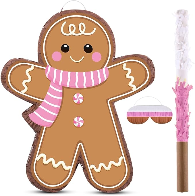 Amazon.com: Gueevin Christmas Gingerbread Piñata Christmas Party ...