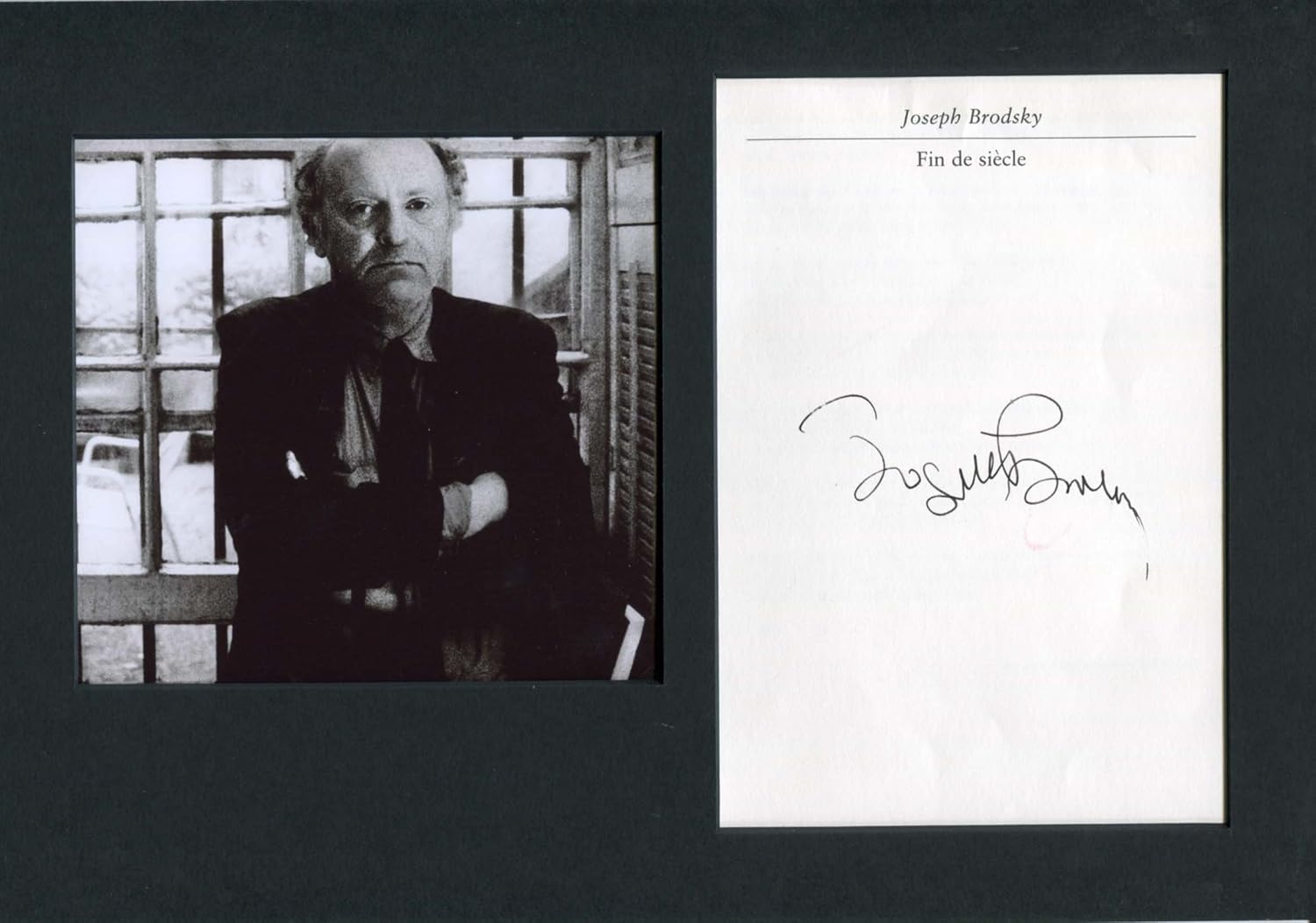 Amazon.com: POET Joseph Brodsky NOBEL PRIZE autograph, signed frontpage ...