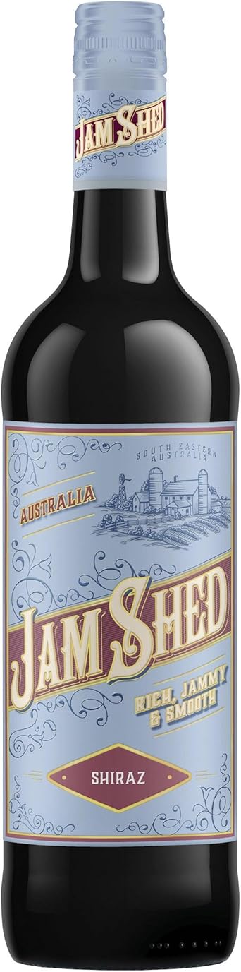 Jam Shed Shiraz Red Wine 12.5% ABV | 75cl | Rich, Jammy and Smooth ...