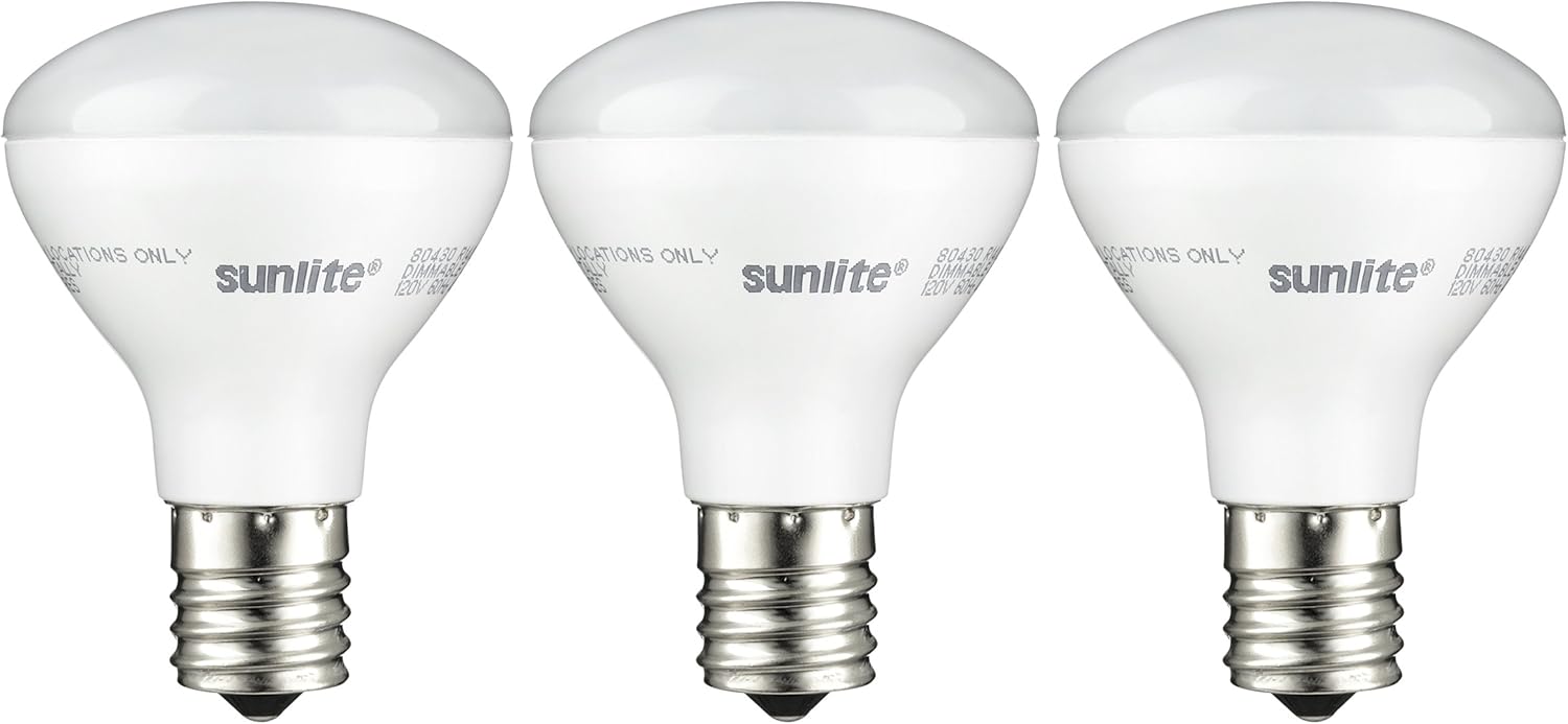 Sunlite LED R14 Mini Flood Light Bulbs, 4 Watts (25W Equivalent), 280 ...