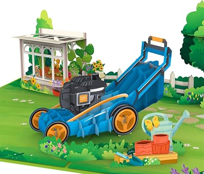 papercrush® Garden Pop Up Card with Lawn Mower - 3D Birthday Card for ...