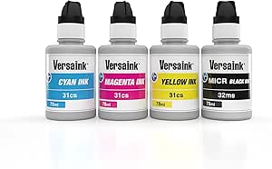 Amazon.com: VersaInk-Nano 32 MS MICR Black & 31 CS CMY Color Ink – 78ml ...
