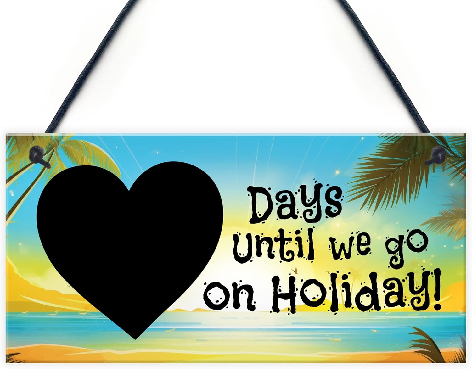 Red Ocean Summer Holiday Countdown Plaque - Count Down The Days Until ...