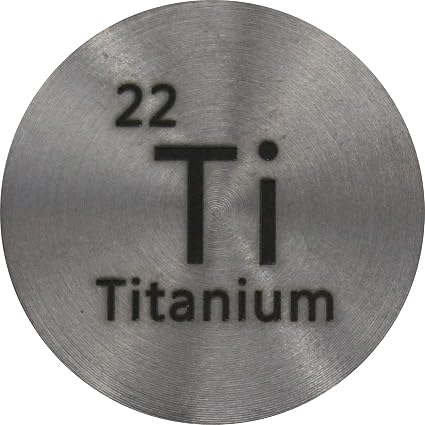 Titanium (Ti) 24.26mm Metal Disc 99.7% Pure for Collection or ...