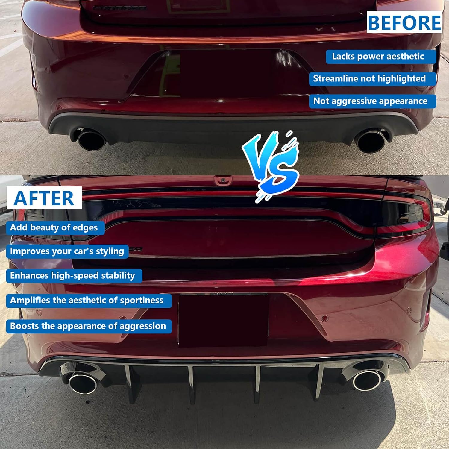 Charger Rear Diffuser for Dodge Charger RT GT Scat Philippines | Ubuy