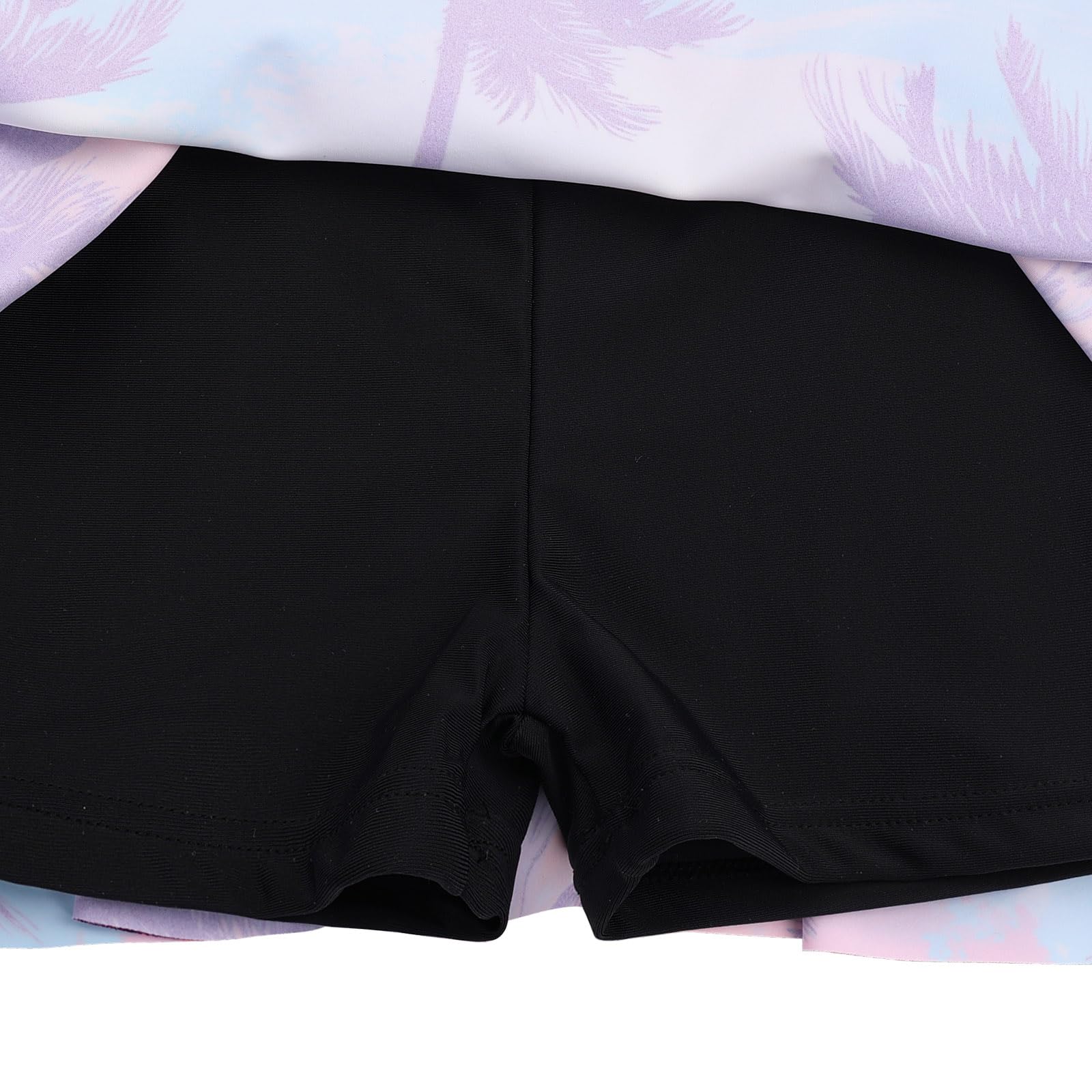 Snapklik.com : Girls Swimsuit One Piece UPF 50+ Floral Skirted Bathing ...