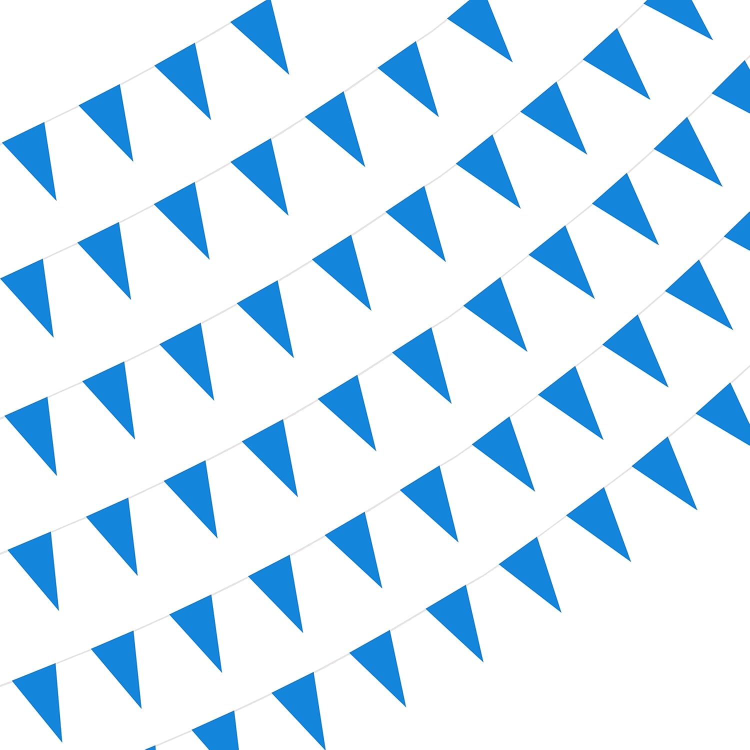 150 banderas de banderín azul sólido con bandera en blanco de poliéster ...
